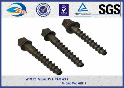 China Oxide Black 8.8 Grade Railway Sleeper Screws DIN Standard High Hardness for sale