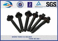 China Oxide Black 8.8 Grade Railway Sleeper Screws DIN Standard High Hardness for sale
