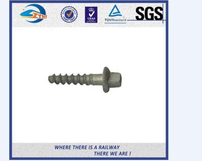 China Black Oxide Railway Sleeper Screws / Rail Screw Spike AREMA / DIN571 for sale