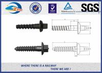 China UIC Standard Black Zinc Railway Sleeper Screws For Fastening Rails for sale