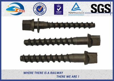 China High Hardness Oxide Black 8.8 Grade Railway Sleeper Screws DIN Standard for sale