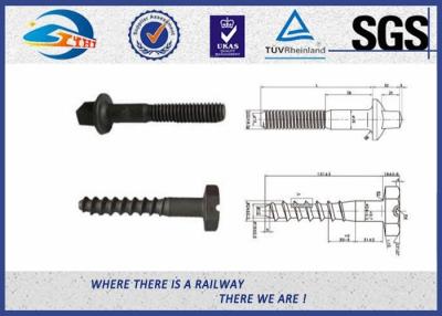 China Plain Driving Railroad Spikes Screws For Fasten Sole Plates To Wooden Sleepers for sale