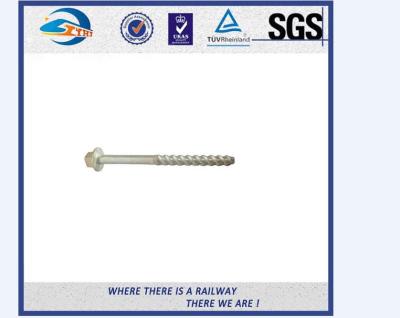 China ZhongYue Carbon Steel Railway Sleeper Screws Railroad Spike 10.9 Grade for sale