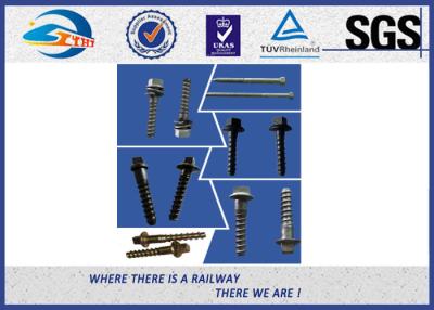 China Black / White / Yellow Railway Sleeper Screws Spike For Concrete Sleeper for sale