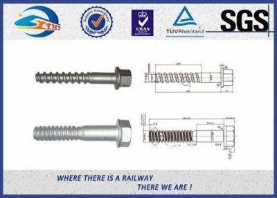 China Double Head Screw Spike Railway Sleeper Screws For Railroad Construction for sale