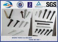 China 45# Oxide Black Railway Sleeper Screws Spike Insert Plastic Dowel for sale