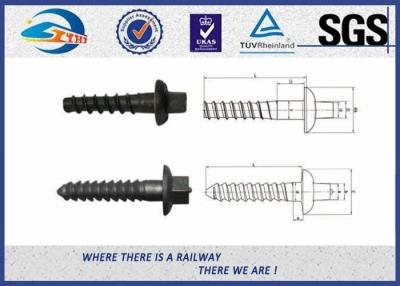 China Q235 40Cr Carbon Steel Railway Sleeper Screws Rail Fasteners SGS / ISO9001 for sale