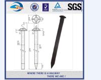 China Dacromet / Sherardizing Elastic Railroad Track Spikes For Railway Sleeper for sale