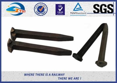 China Steel 35 Railway Track Spike Grade 5.6 Customizd Rail Spike Rail Fastenings for sale