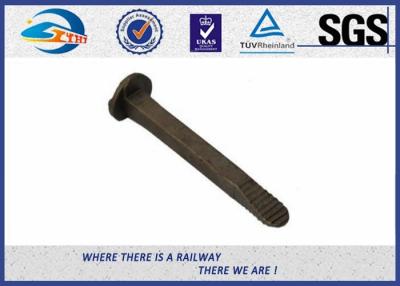 China Standard Plain Railroad Track Spike Dog Screw Spikes Carbon Steel 4.6 Grade for sale