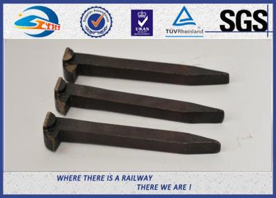 China Oxide Black / Plain Railway Fasteners Dive Spike Dog Screw Spikes for sale