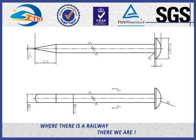 China Arbon Steel AREM Q235  Solar Ground Railroad Track Spikes NF F500-50 for sale