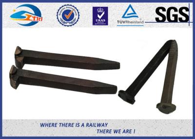 China Q235 4.6 / 4.8 Grade Railroad Track Spikes With Plain Finished for sale