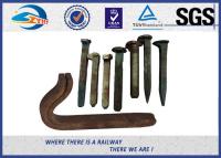 China 4.6 / 4.8 Grade Railroad Track Spikes / Railway Dog Spikes With Plain Finish for sale