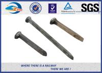 China 4.6 / 4.8 Grade Railroad Track Spikes / Railway Dog Spikes With Plain Finish for sale