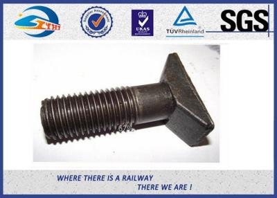 China Durable T Head Short Rod Railway Bolt Plain Surface Custom Made for sale