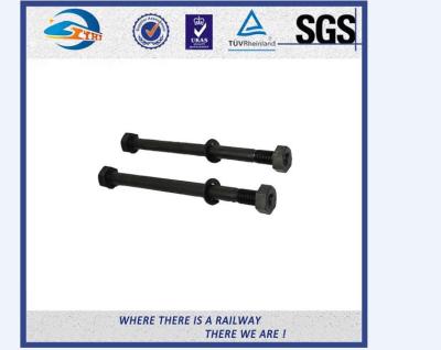 China ZhongYue Railway Track Fish Bolts Thread M18 Rail Bolts With Washer for sale