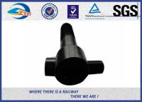 China Oxide Black 10.9 Grade Hexagon Railway Bolt Hardness 43 To 47 Cold Bending 90 Degree for sale