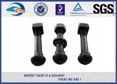 China Oxide Black Railway Bolt Nut for Fish Plate Grade 8.8 45 #  tunnel bolt for sale
