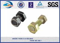 China Hexagon Railway Sleeper Bolts T Head with Nut / Washer M16 HDG Galvanizing for sale
