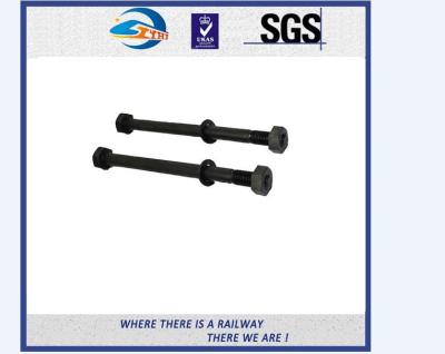 China railway sleeper bolts fasteners bitumen hex railway bolt and nuts for sale