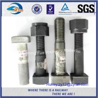 China Q235 Carbon Steel 6.8 8.8 Railway Bolt Track Bolt Nut With Plain / HGD for sale