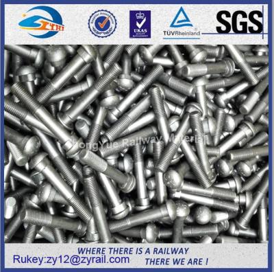 China Railway high tensile oval neck black oxide fish bolts 8.8,10.9 with nut for sale