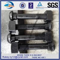 China Railway high tensile oval neck black oxide fish bolts 8.8,10.9 with nut for sale
