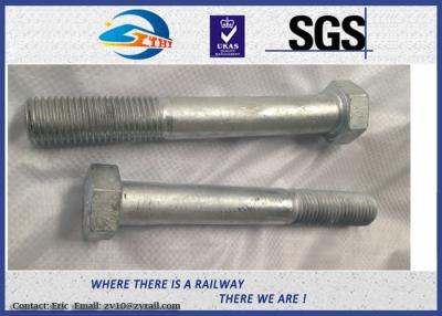 China Railway High Strength Hex Bolts Grade 10.9 M24 With HDG Coating for sale