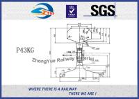 China High Quality GB Standard P43KG GB43 Railway Steel Rail According GB2585-2007 for sale