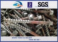 China Rail Bolt Fastener Railway Fastening SS Sleeper Screw With Washer / Screws for sale