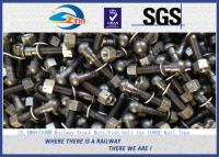 China 1'' x130mm Railway Track Bolts , Fish Bolts With Plain Oiled Treatment for sale