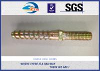 China Fastening Part HS26 / HS32 Railway Bolt Double - Head Screws With Golden Colors for sale