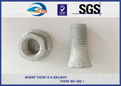 China Hot Dip Galvanized Railway Bolt for 9116 Rail Clip , T Anchor Bolts M16 M20 M22 for sale