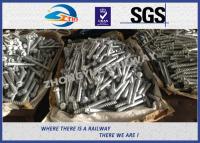 China M24 X 214mm Railway Sleeper track spikes or screw spikes With HDG coatings for sale