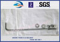 China Custom Anchor Bolts L Shaped Railway Bolt with HDG , 90 Degree Bend for sale