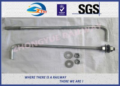 China Custom Anchor Bolts L Shaped Railway Bolt with HDG , 90 Degree Bend for sale