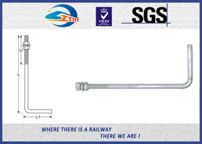 China Steel bolts and nuts hot dipped galvanized anchor bolts with Nut & Washer 3/4