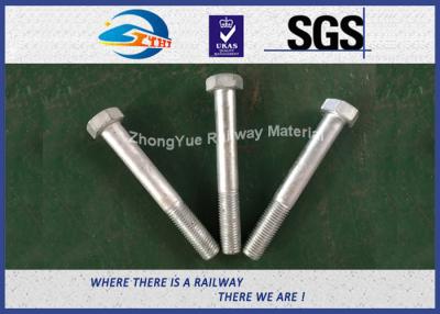 China DIN931 / DIN933 ASTM BS GB Standard Hot Dip Zinc Custom Railway HEX Bolt for sale