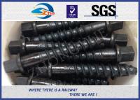 China Customized 35# 45# Railroad Screw Spike For Railway Fastening System Construction for sale