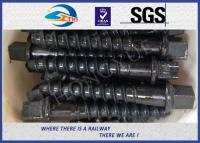 China Custom Railway / Railroad Track Spikes , Threaded Screw Spike With Plain Oiled Coating for sale