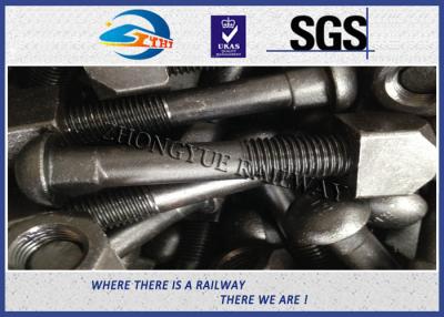 China High Strength Black Oxide Railroad Track Bolt Fish Bolt For Rail Joints for sale
