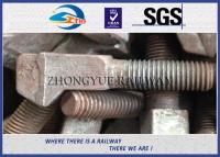 China M20x100mm Special Railroad Bolts With Clip Bolt Head HDG Coating for sale