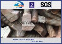China M20x100mm Special Railroad Bolts With Clip Bolt Head HDG Coating for sale