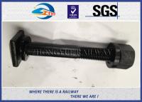 China Square Shape Railway Fastener Bolts , Nuts Matching With Washer / Coating Black for sale