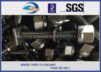 China 5.6 grade Railway Square Head Bolt & Screw With Plain / HDG treatment for sale