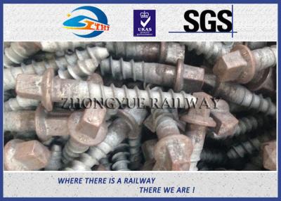 China Track Hex Head Railway Sleeper Screws , Square Head Screw Spike for sale