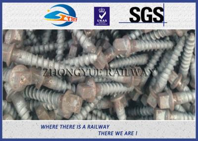 China Oxide Black 4.6 Grade Railway Ss Series Sleeper Screw Spike With 35# Steel Material for sale