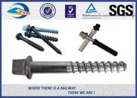 China SGS Certified Railway Sleeper Screws Ss8 Tirefond Grade 5.6 Size 24x155mm Galvanized for sale