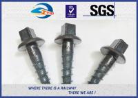 China Railway Concrete Sleeper Screw Spike Ss8 Ss25 Ss35 24*160mm With Material 35# HDG Finished For Rail Fastening System for sale